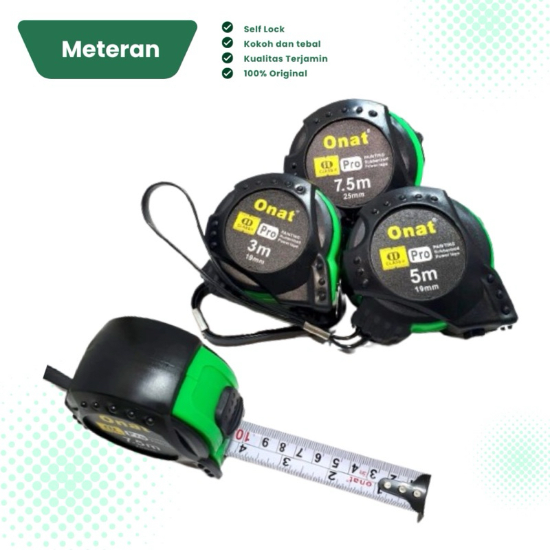 Jual METERAN ONAT Karet Self Lock 5 Meter / ROL METER | MT01 | Shopee ...