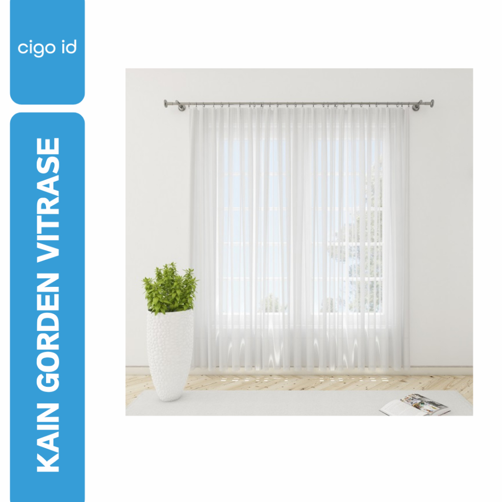 Jual KAIN GORDEN VITRASE POLOS METERAN TRANSPARAN / INNER GORDEN ...