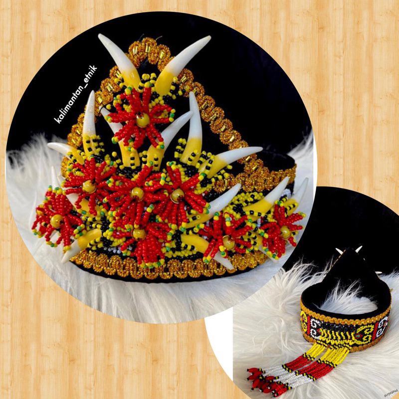 Jual TOPI HIASAN KEPALA BAJU ADAT DAYAK MEWAH | Shopee Indonesia