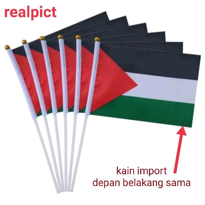 Jual BENDERA PALESTINA KECIL Kain Poly tanpa/plus gagang | Shopee Indonesia