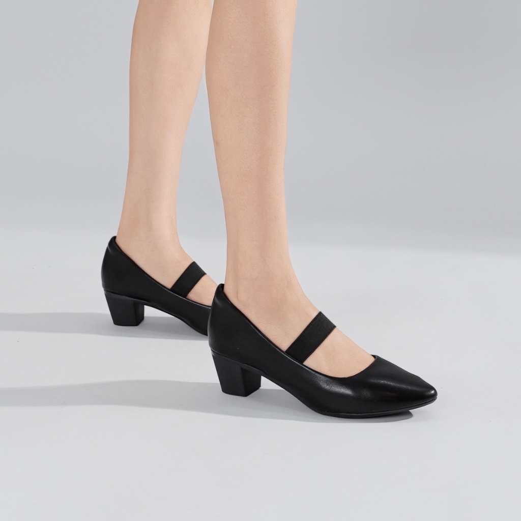 Jual Rowey Sepatu Wanita Hitam Heels 5cm Sepatu Pansus Meiji | Shopee ...