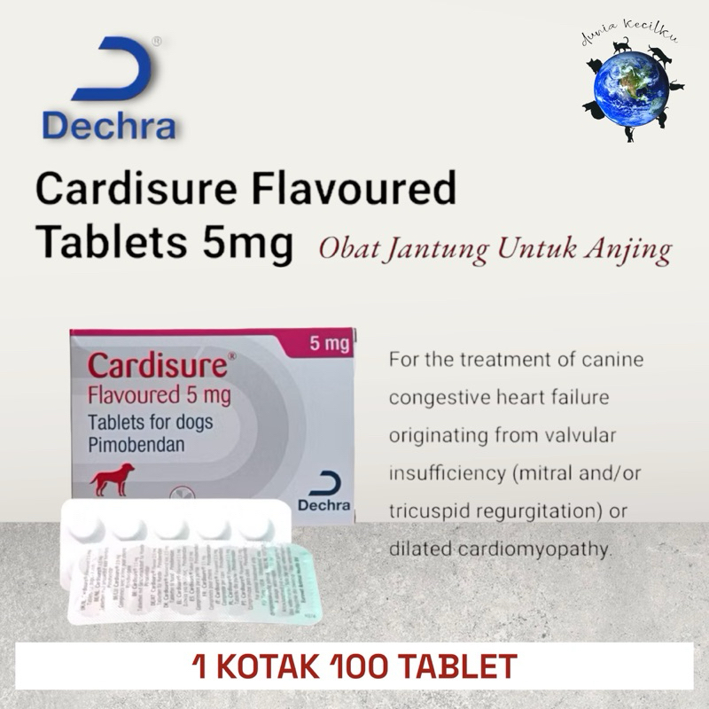 Jual Cardisure Flavoured 5mg Pimobendan Obat Jantung Anjing (1 BOX ...