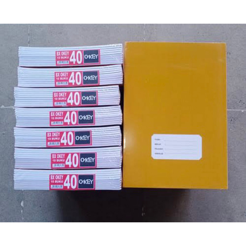 Jual Buku tulis OKEY boxy panjang isi 40 lembar 1 pak 10 buku | Shopee ...