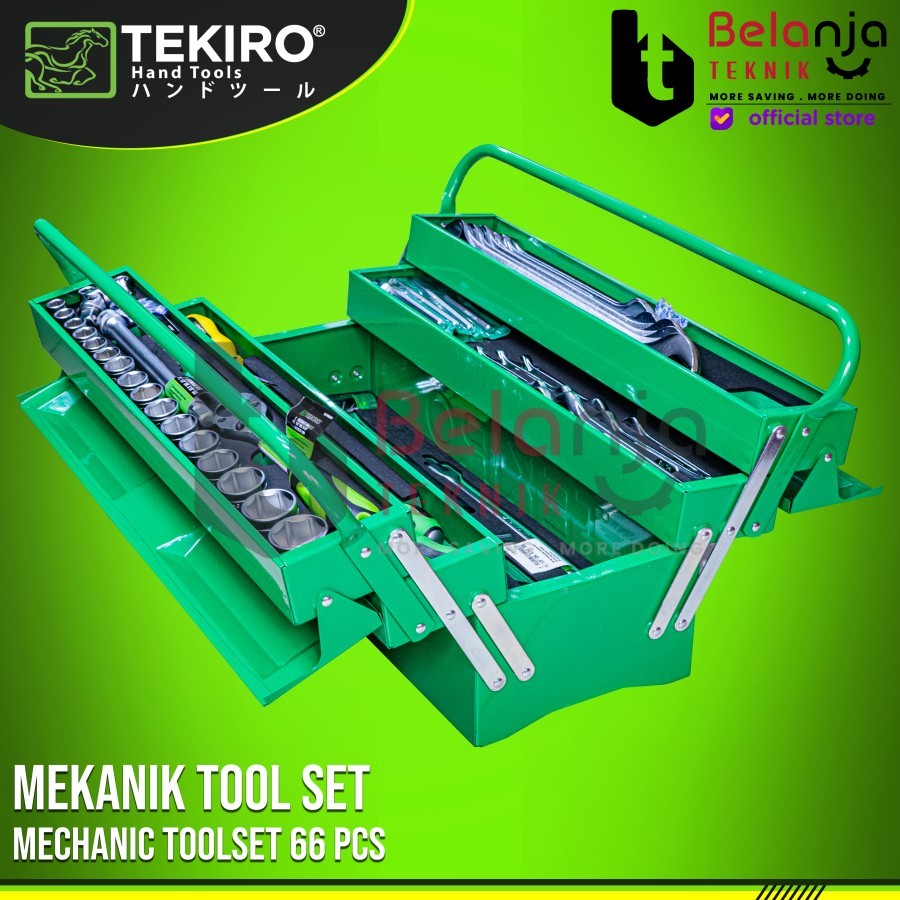 Jual Tekiro Mekanik Tool Set 66 Pcs Mechanic Toolset Toolkit Alat Perkakas | Shopee Indonesia