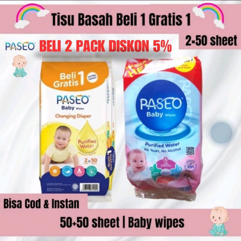 Jual Tisu Basah PASEO Beli 1 50 Sheets Gratis 1 50 Sheets /Tissue Basah ...