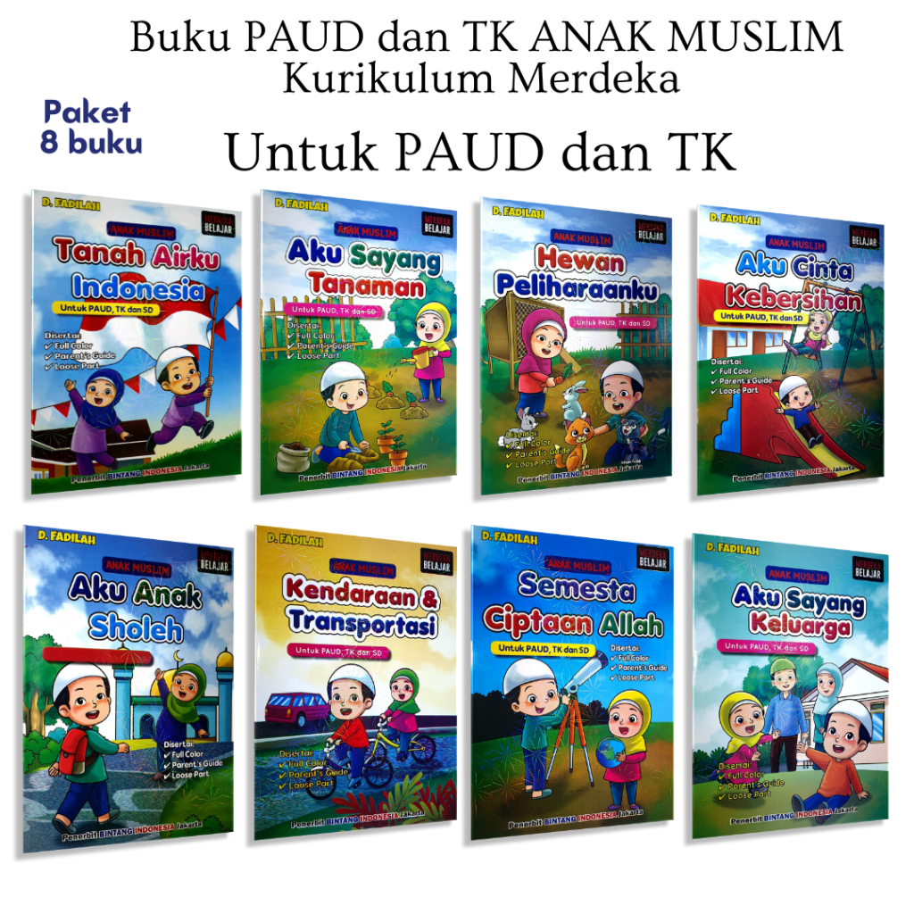 Jual Buku Paket 8 Buku untuk PAUD dan TK Kurikulum Merdeka | Shopee ...
