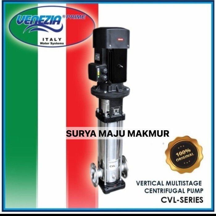 Jual POMPA BOOSTER MULTISTAGE RO CAR WASH CVL 2-22 VENEZIA 1 PHASE 220 ...