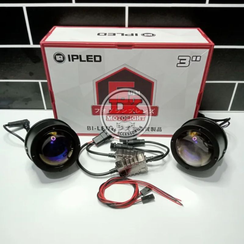 Jual Lampu Foglamp mobil biled projector IP LED 3 warna 3 inchi blue ...