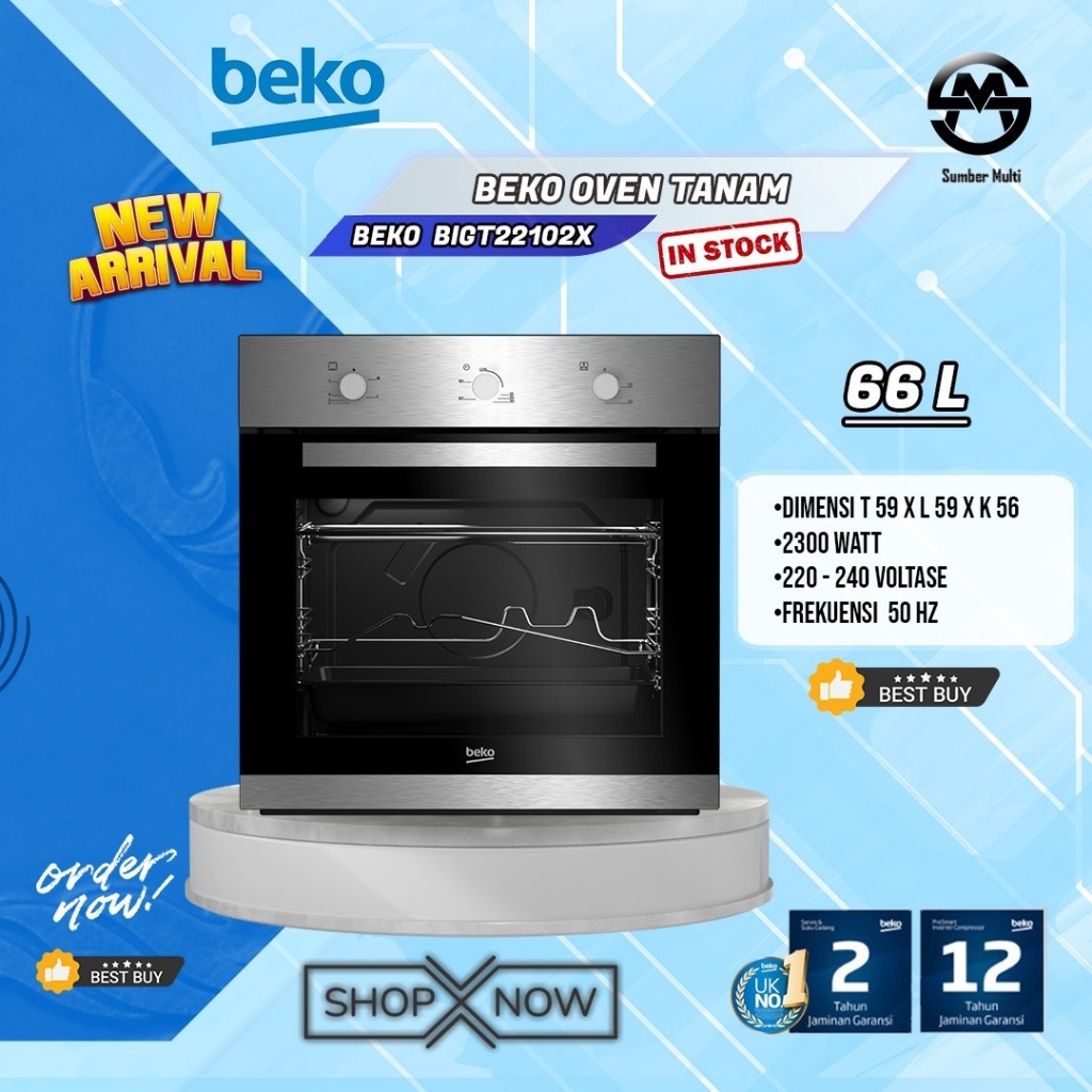 Jual BEKO BBIGT22102X BUILT IN OVEN GAS | Shopee Indonesia