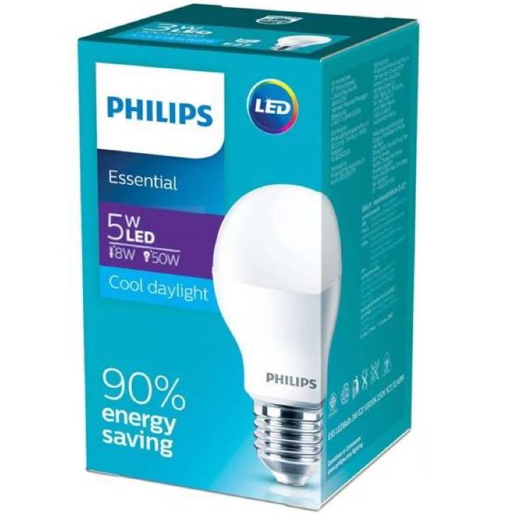 Jual Lampu Philips LED Essential 5w/5 watt Putih 6500K | Shopee Indonesia