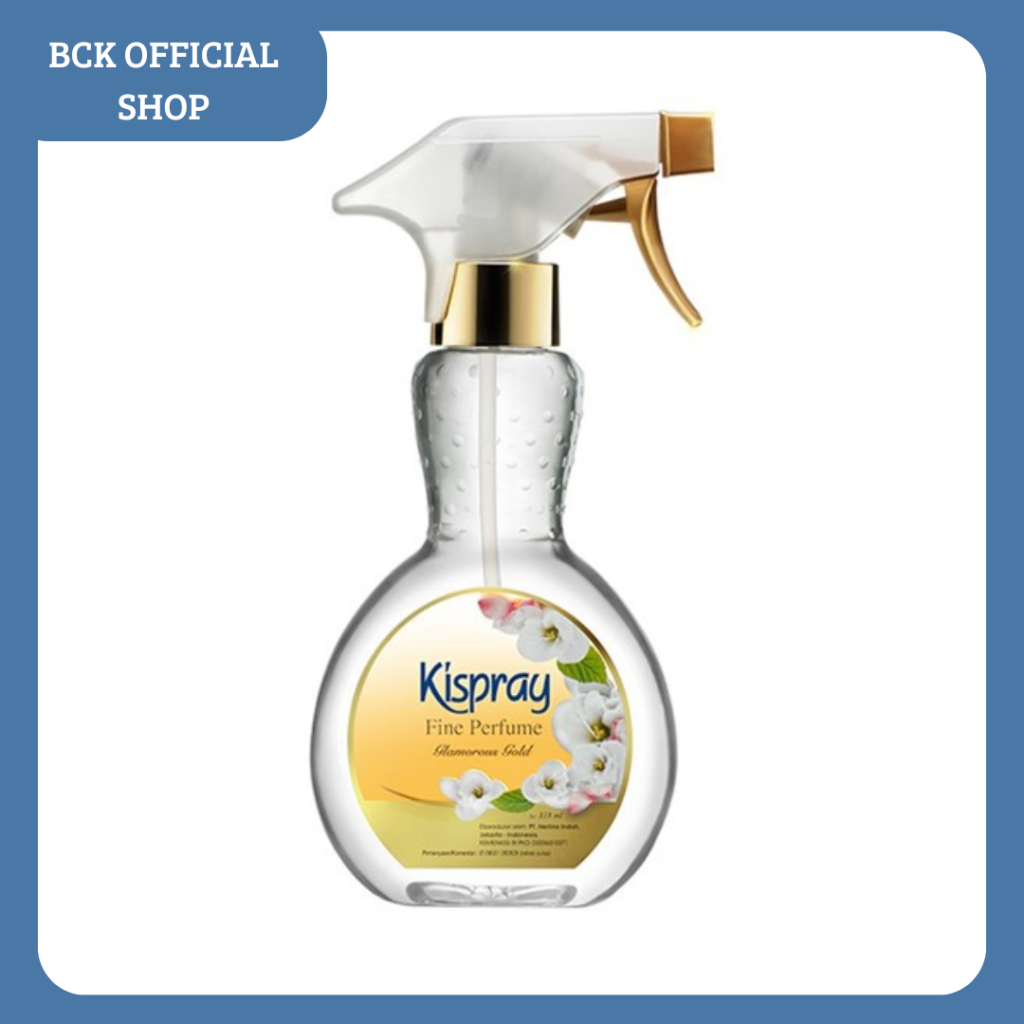 Jual Kispray Pewangi Pakaian Glamours Gold Botol 318ml | Shopee Indonesia