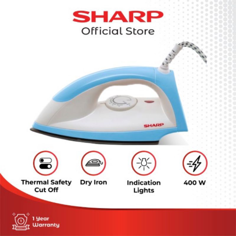 Jual SHARP EI-N05 B Setrika Listrik Dry Iron 400 Watt | Shopee Indonesia