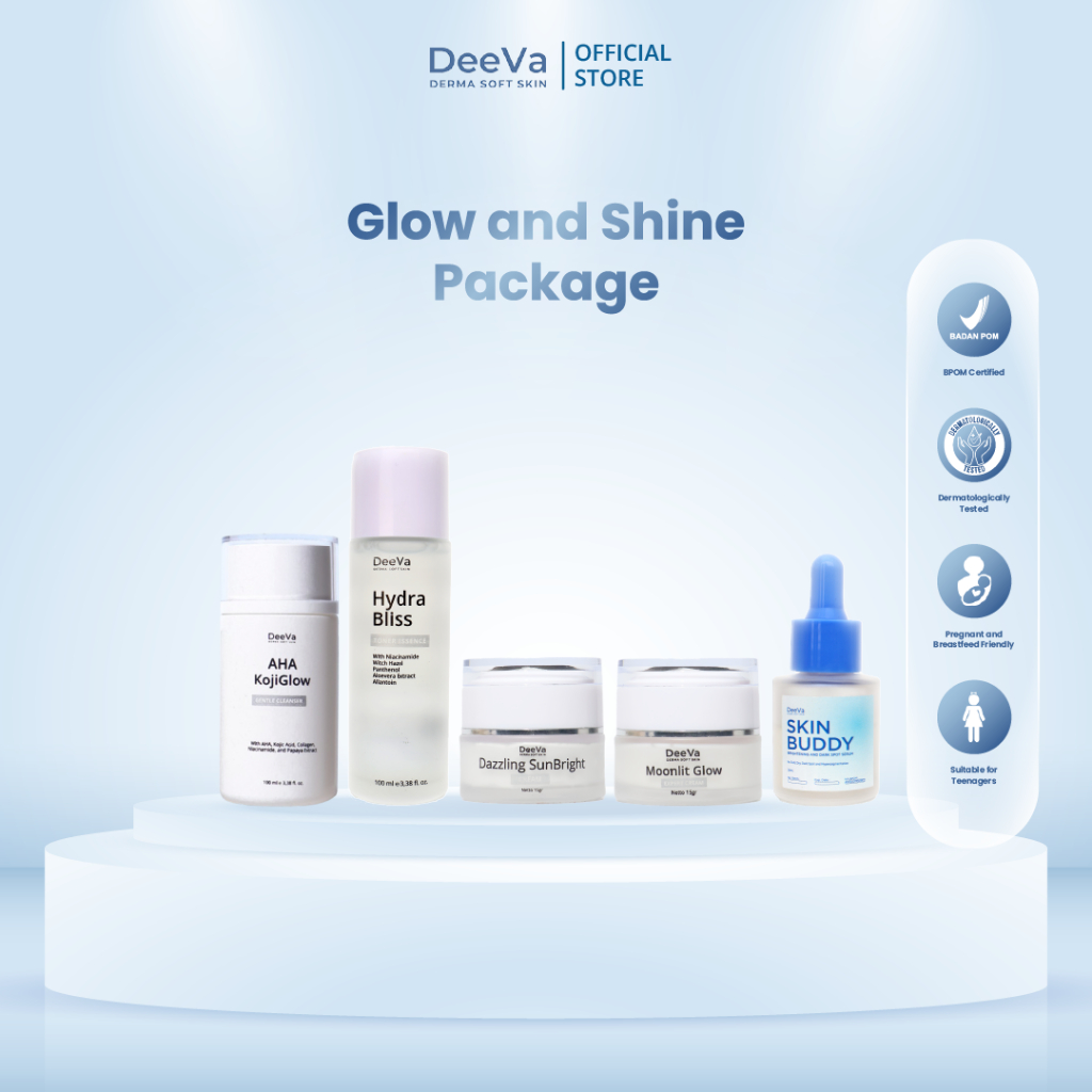 Jual DeeVa Derma Soft Skin - Paket Glow and Shine (untuk kulit kering, kusam, dark spots ...
