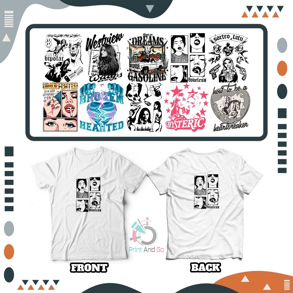 Jual SABLON SETRIKA SABLON DTF PRINTING TEMA RETRO REBEL (UKURAN -+14CM ...