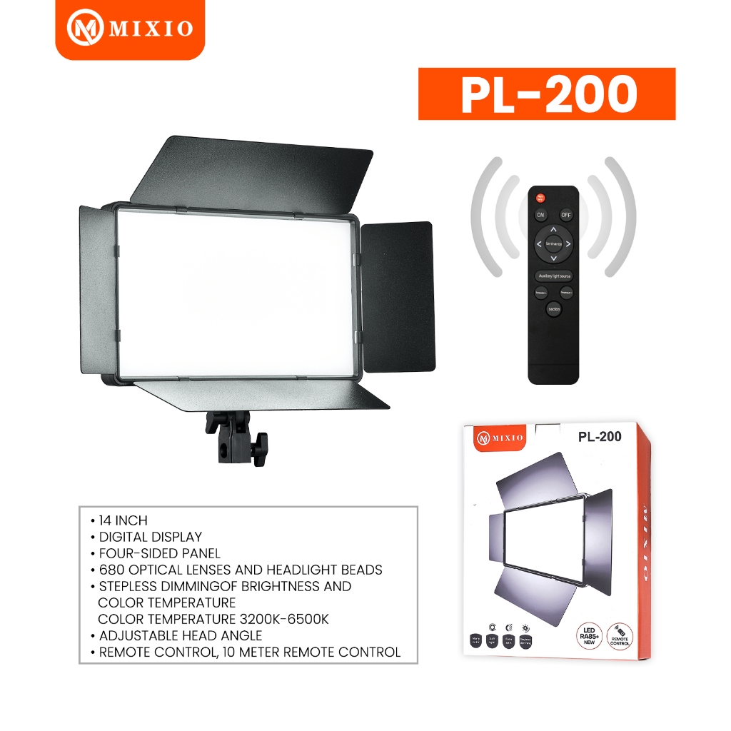 Jual MIXIO PL200 14" Lampu Foto LED Video Light LIVE STREAMING ...