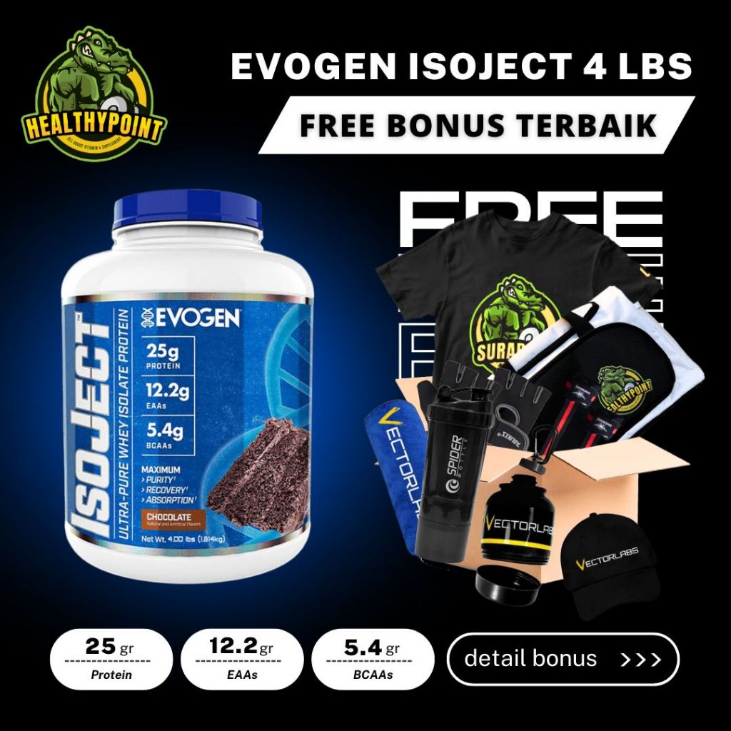 Jual EVOGEN ISOJECT 4lbs Whey Protein Isolate Iso Ject | Shopee Indonesia