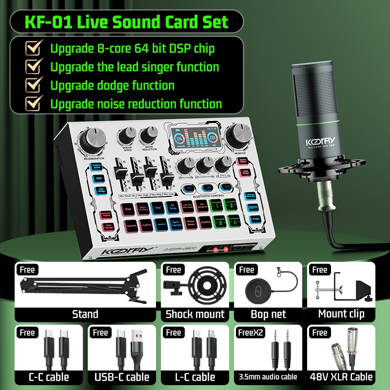 Jual koorfly-KF01 sound card set Audio Bluetooth External Peralatan ...