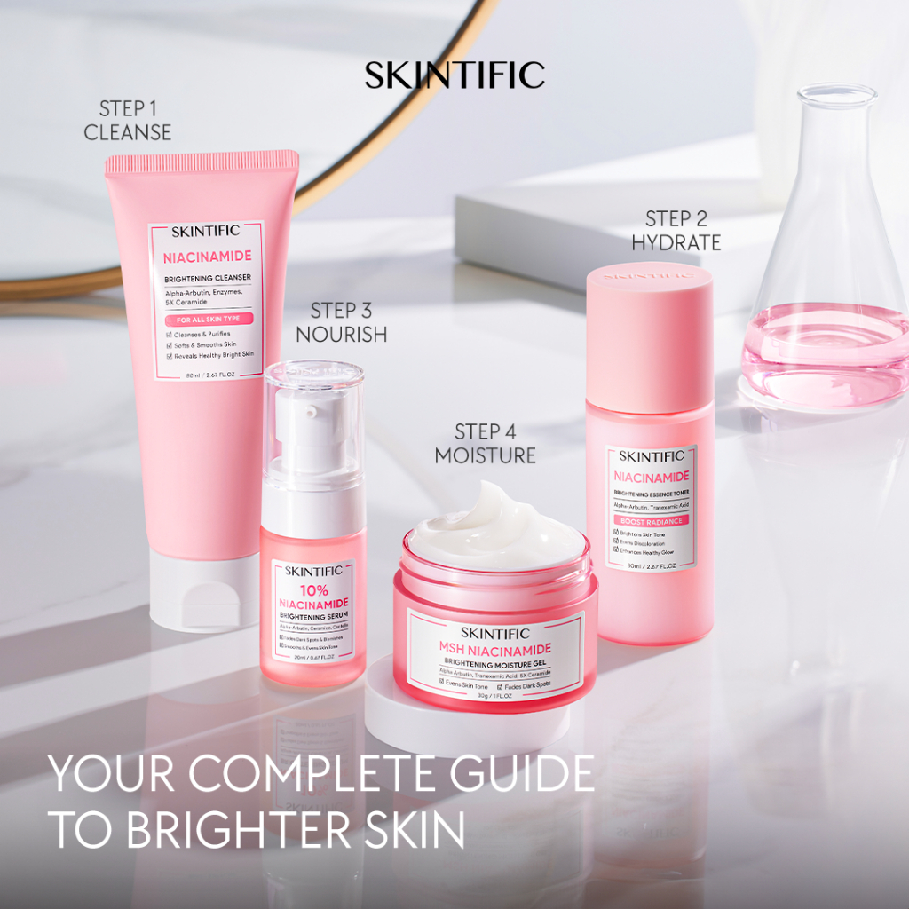 Jual SKINTIFIC - 4PCS SKINCARE SET Brightening Packet Advanced Glowing ...