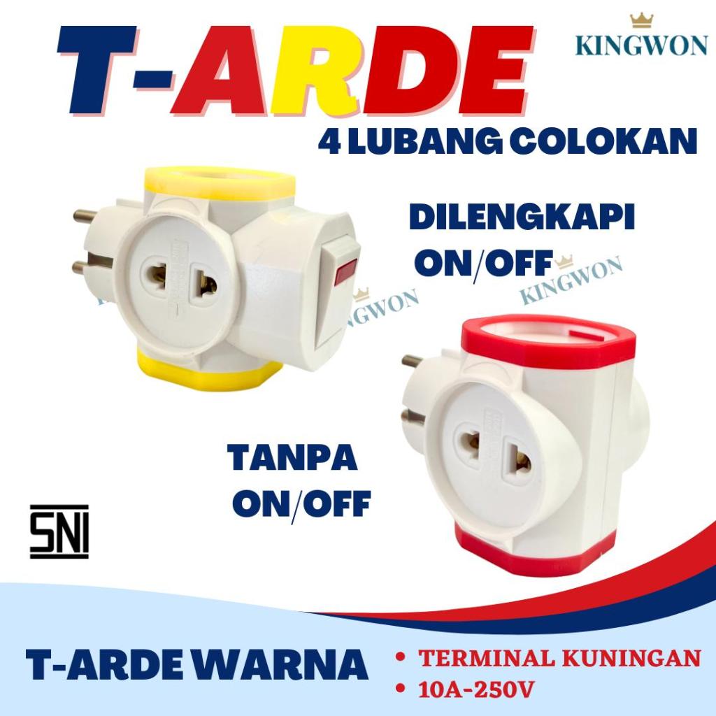 Jual STEKER T Multi Arde 4 Lubang / Colokan 4 Lobang 4 Arah / Colokan T ...