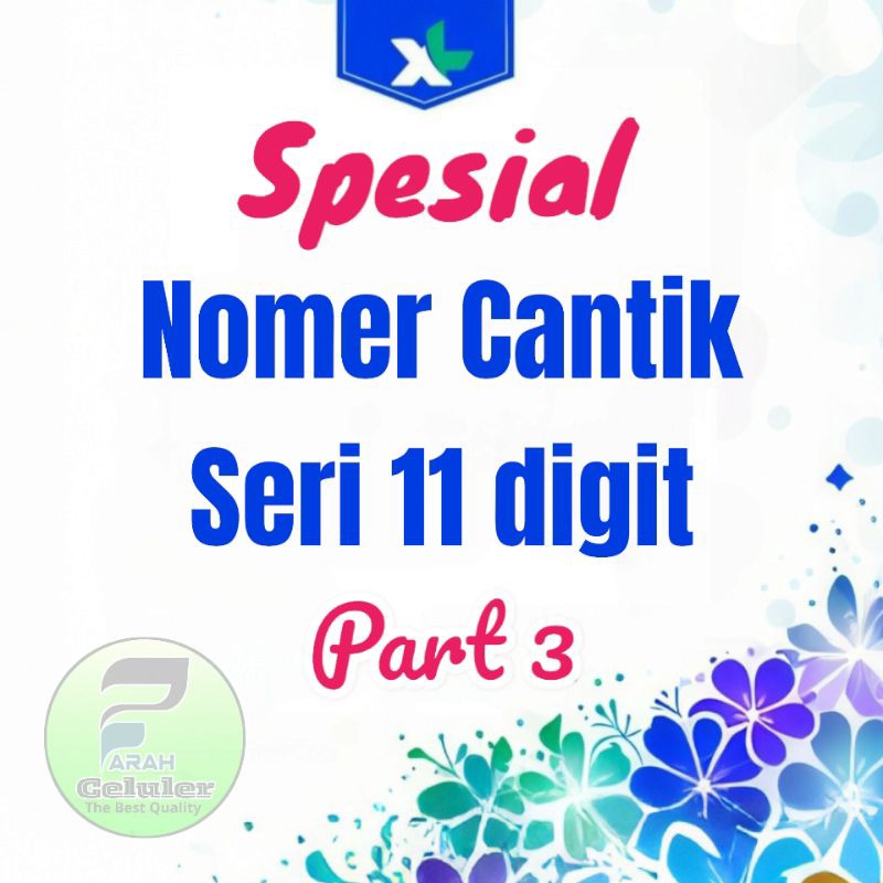 Jual Spesial angka 11 digit kartu cantik perdana XL, mudah diingat seri ...