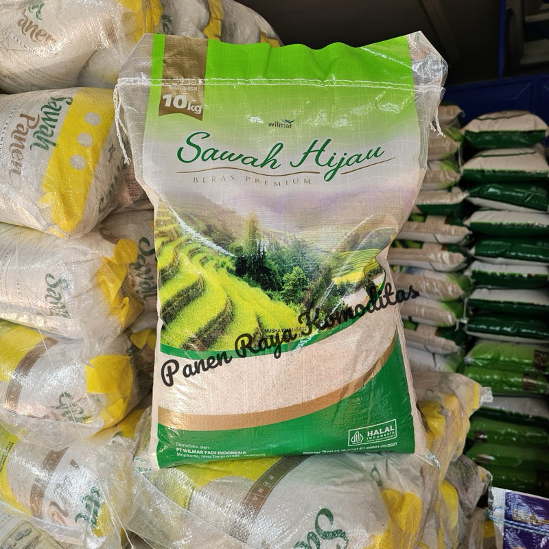Jual Beras Sawah Hijau 10kg Wilmar | Shopee Indonesia