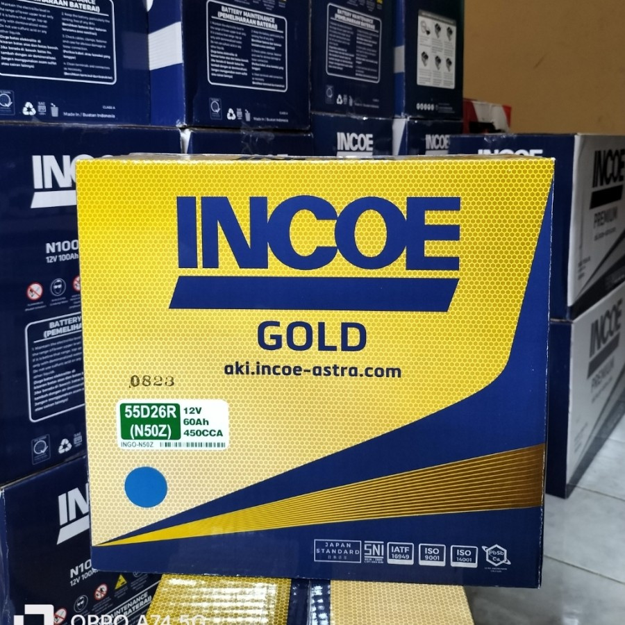 Jual Aki mobil Incoe gold N50Z / 55D26R = 60 Amper aki basah Cold Diesel, Timor, Kijang Kapsul ...