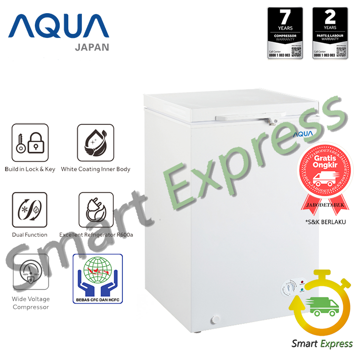 Jual CHEST FREEZER AQUA AQF110FA / AQF 110FA / AQF 110 FA - (100 LITER ...