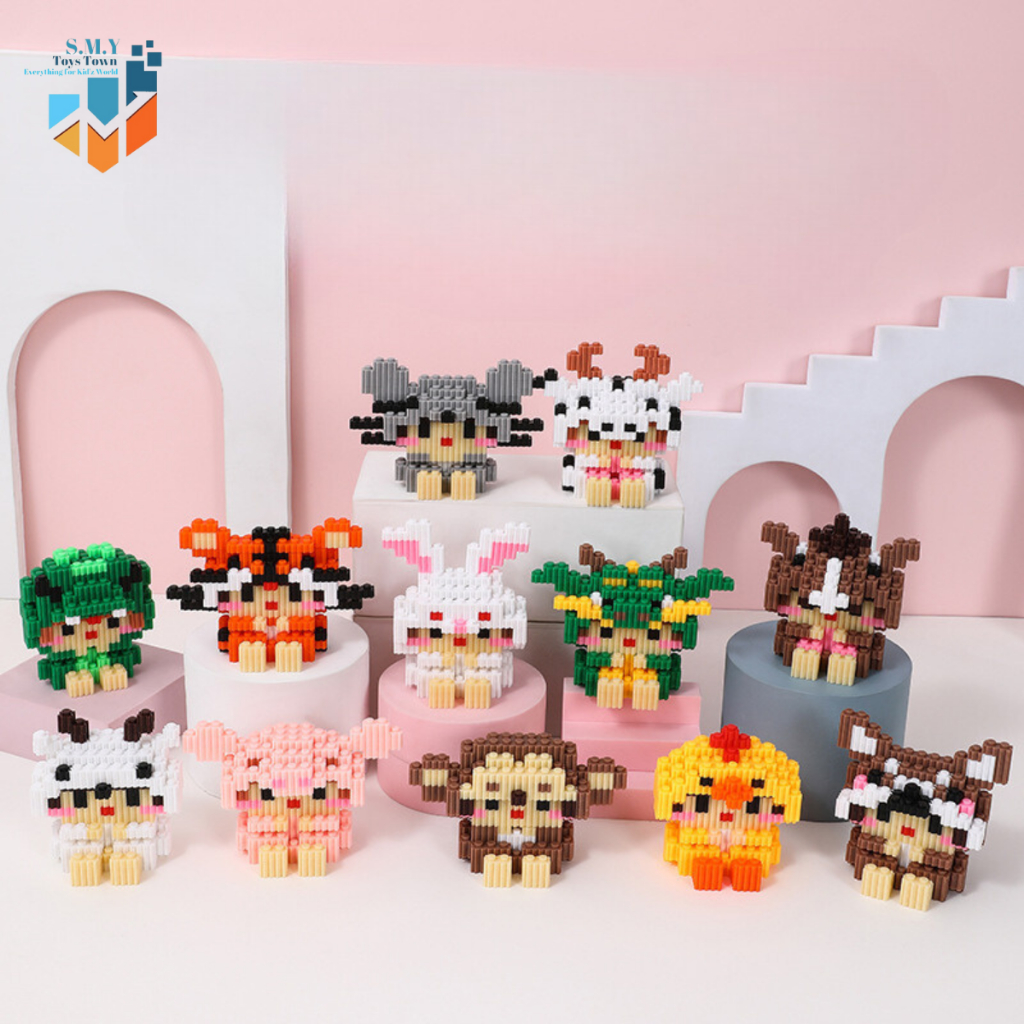 Jual SMY Toystown Nano Blocks Karakter Shio 3D Model Brick, Mainan Blok ...