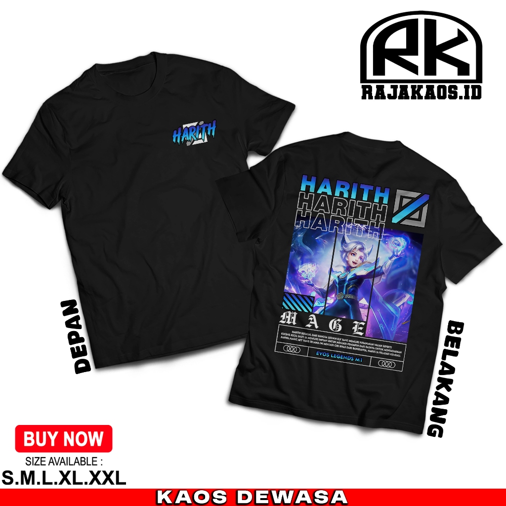 Jual RAJA KAOS MOBILE LEGEND HARITH EVOS LEGEND M1 - KAOS HARITH MAGE ...