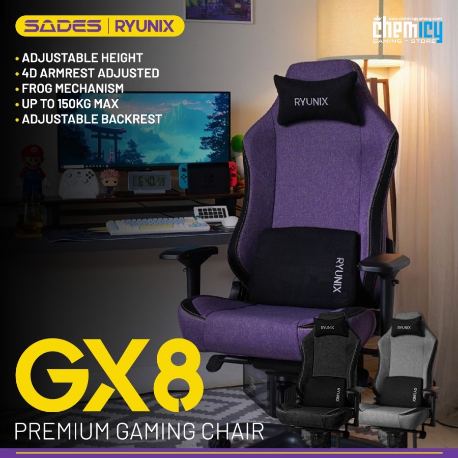Jual Sades Ryunix GX8 Gaming Chair / Kursi Gaming | Shopee Indonesia