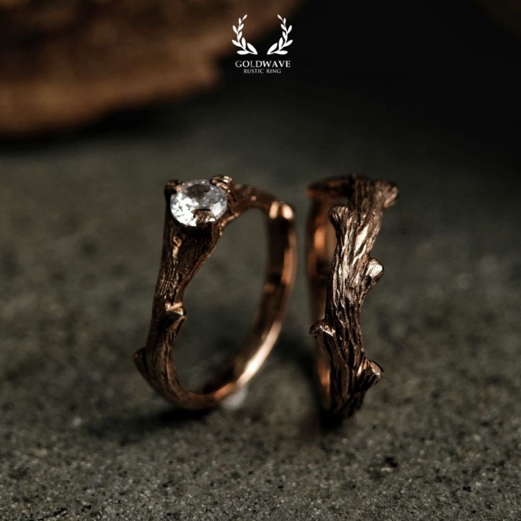 Jual Cincin Kawin Rustic Perak Silver Goldwave Rustic Ring | Shopee ...