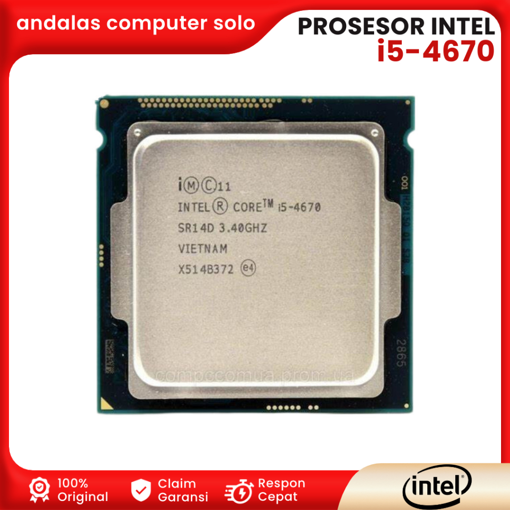 Jual Processor intel core i5 4670 Lga 1150 Gen 4 | Shopee Indonesia