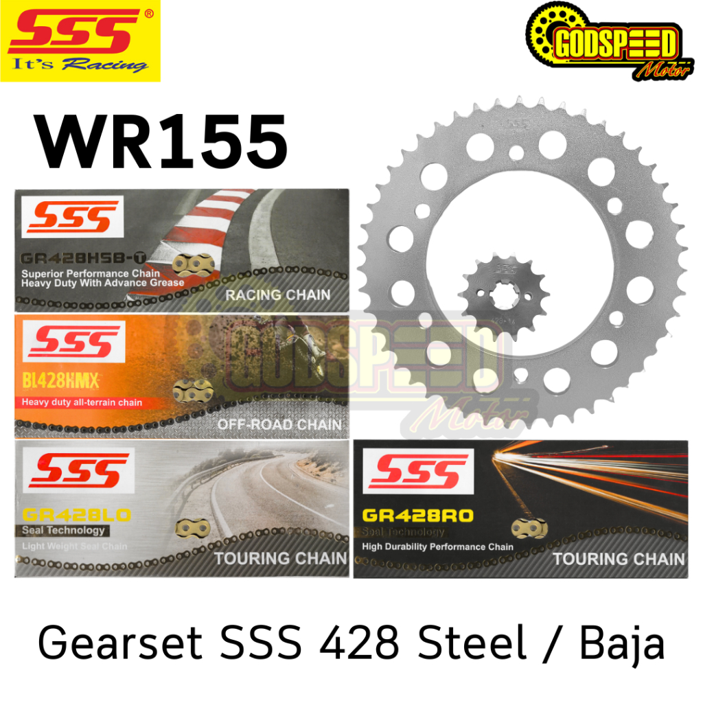 Jual GEARSET GIRSET SSS WR155R WR155 WR 155 428 BAJA RANTAI REGINA ...
