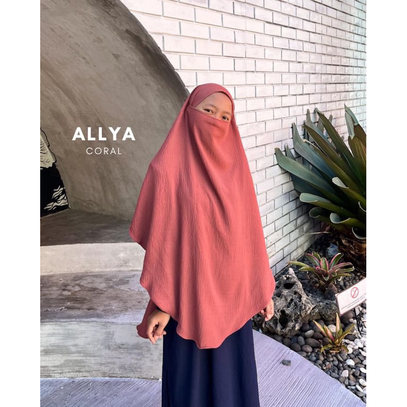 Jual Allya Extra | Khimar cadar instan | Bahan airflow crinkle | Shopee ...