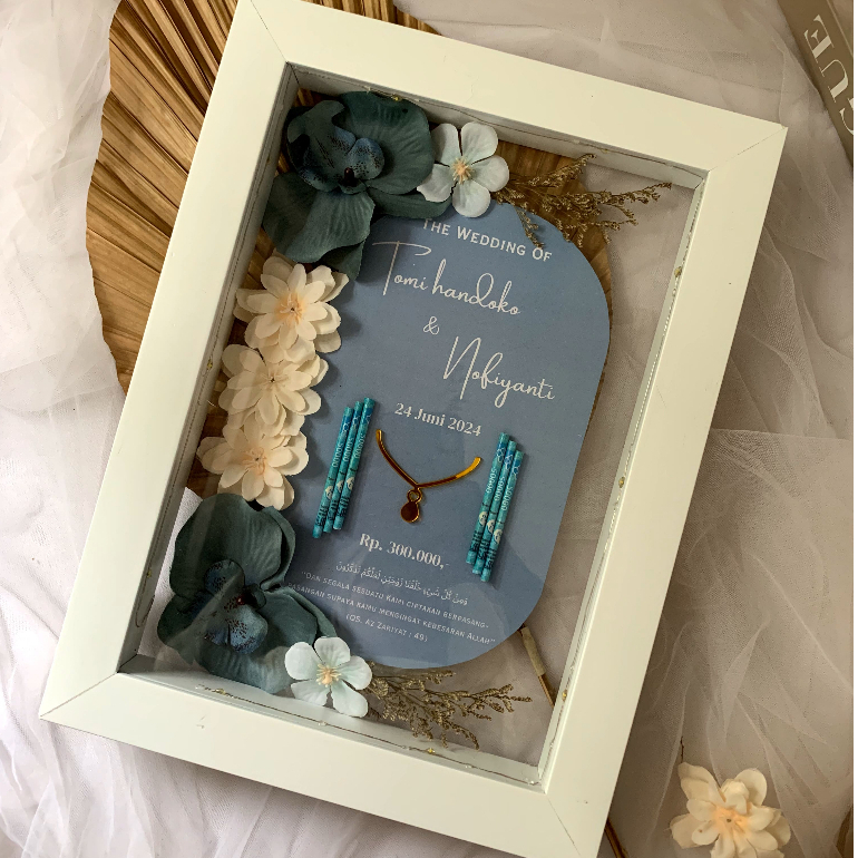 Jual Frame Mahar Pernikahan Akrilik Transparan Estetik Aesthetic Hanna ...