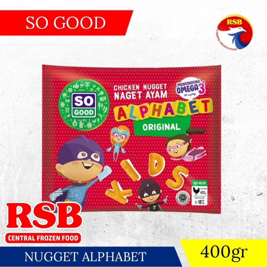 Jual So Good Chicken Nugget Alphabet 400gr | Shopee Indonesia