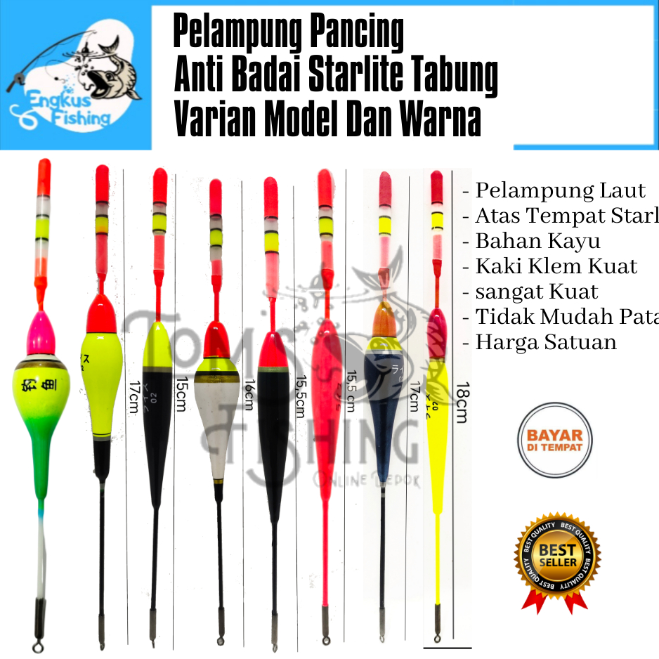 Jual Pelampung Pumbul Pancing Anti Badai Starlite Tabung Klem Panjang ...