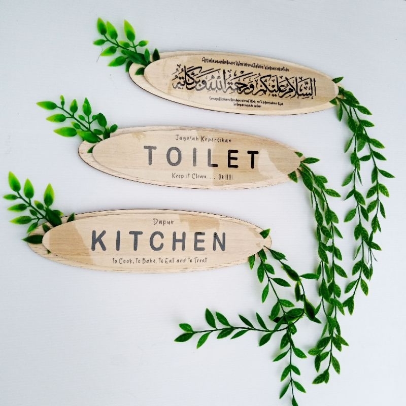 Jual Sign Board Hiasan Pintu 3D Daun Rambat Juntai Pajangan Dinding ...