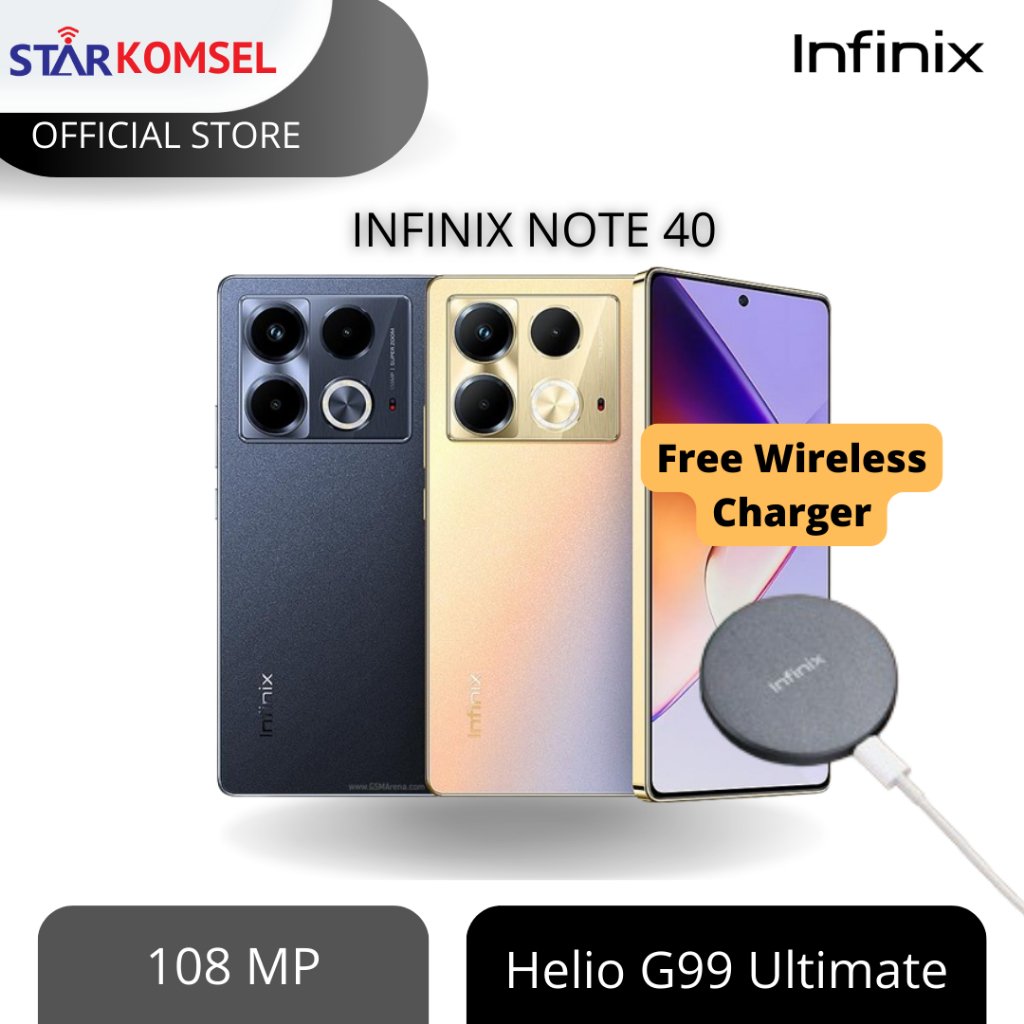 Jual HP INFINIX NOTE 40 8/256 NFC GARANSI RESMI INFINIX GRATIS WIRELESS CHARGER | Shopee Indonesia