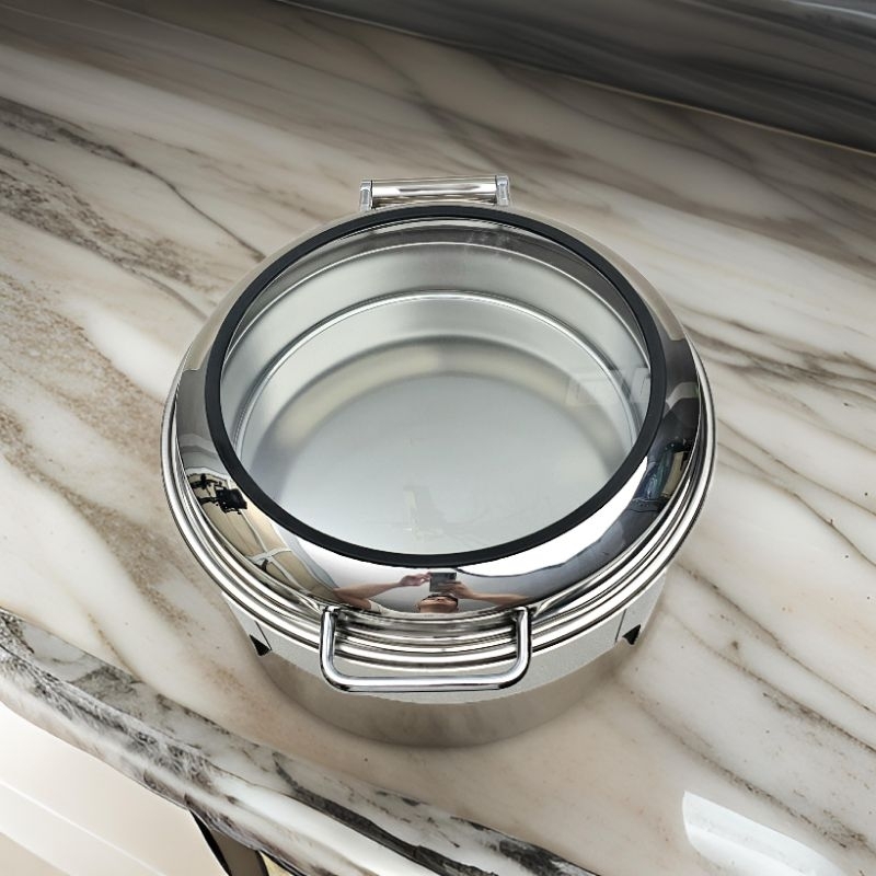 Jual Chafing Dish Pemanas Makanan Prasmanan Roll Top Hidrolik BULAT 6 ...