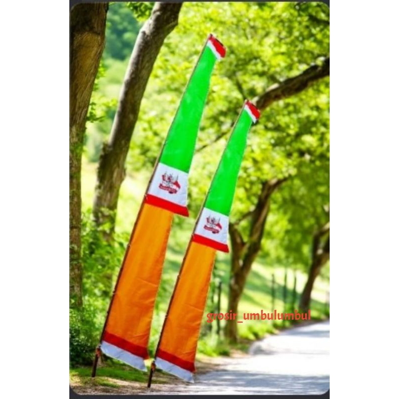 Jual umbul umbul 3 meter warna / layur warna / bendera umbul umbul ...