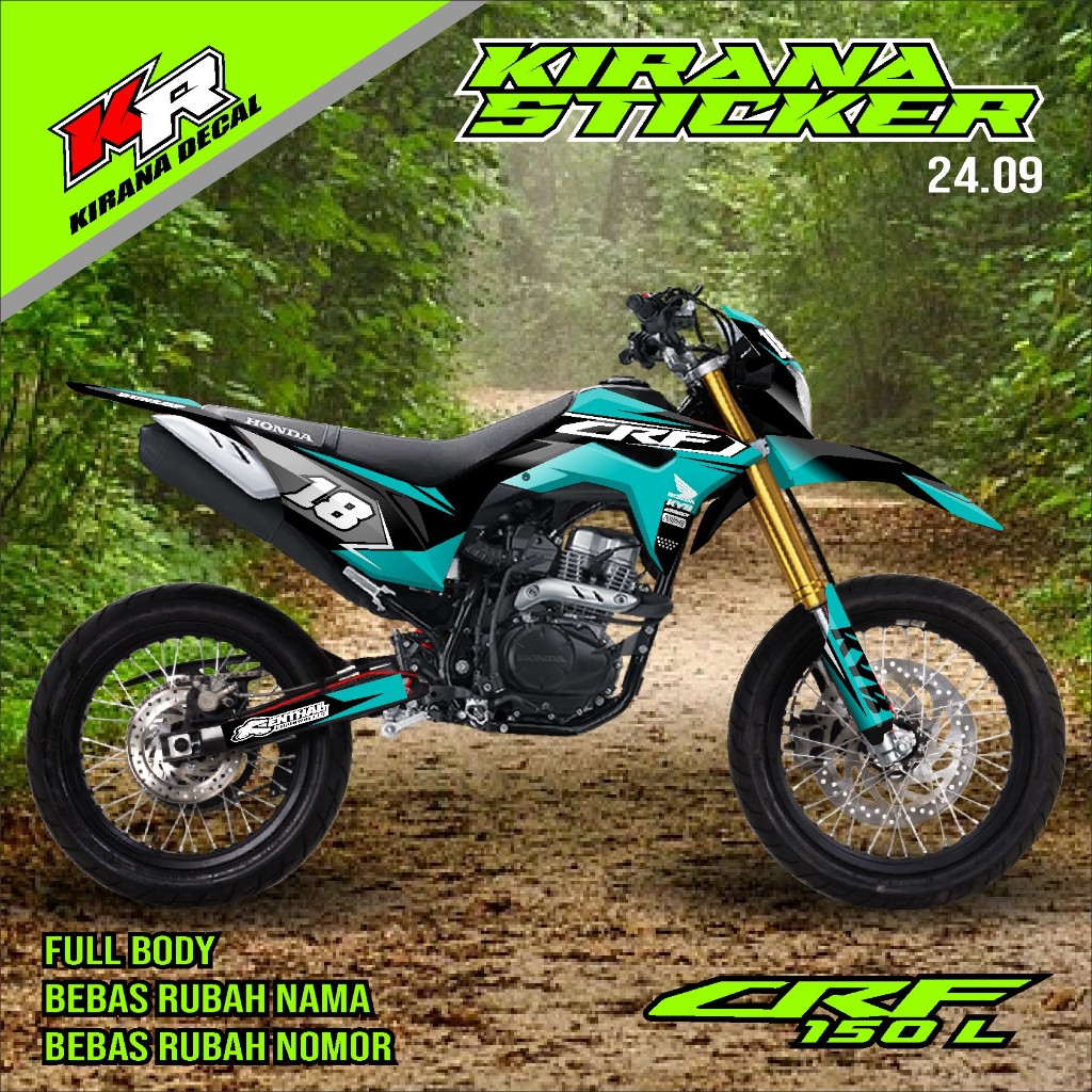 Jual STIKER DECAL MOTOR CRF 150 L FULL BODY BEBAS CUSTOM NAMA DAN NOMOR ...