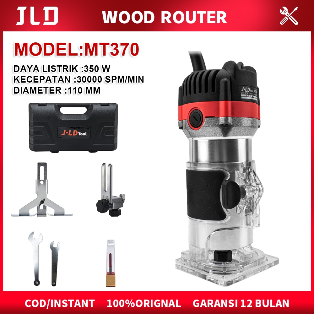 Jual JLD Mesin Trimmer MT370 Mesin Profil Kayu Router 6mm/ Mesin Profil ...