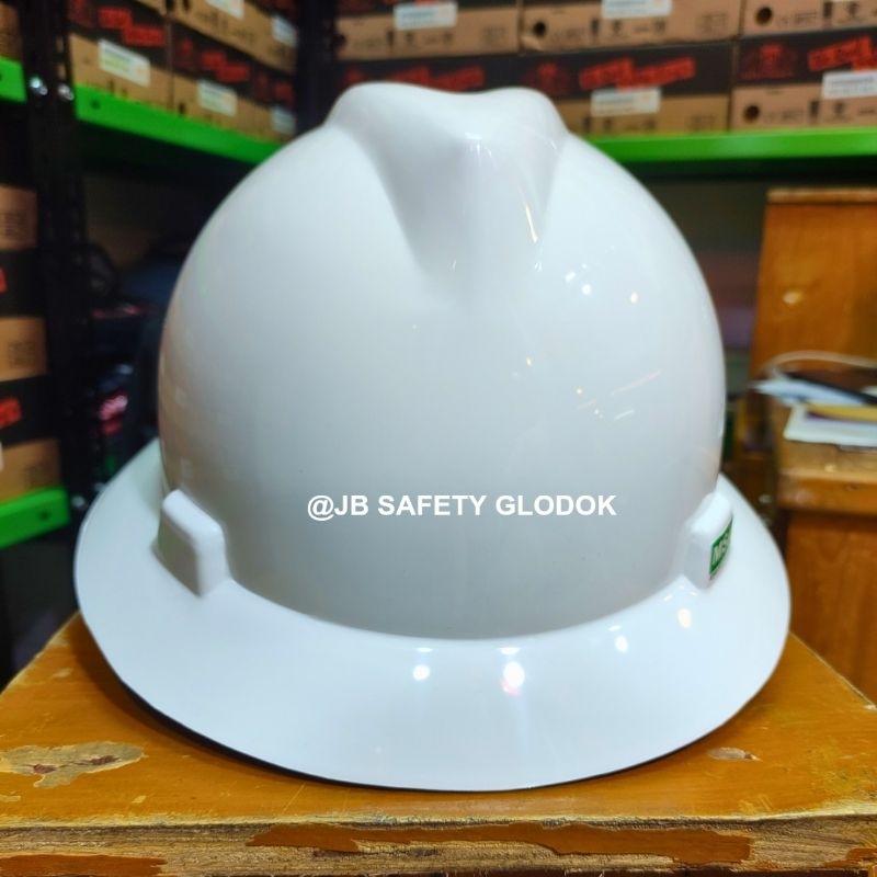 Jual HELM SAFETY MSA FULLBRIM STANDARD SNI WARNA PUTIH LENGKAP TALI ...