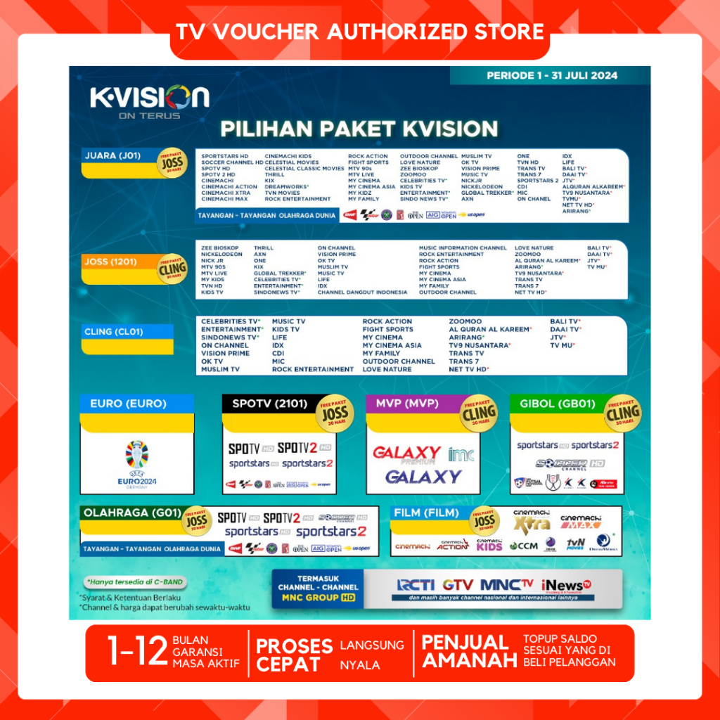 Jual Kvision Paket K-vision J01 | Shopee Indonesia