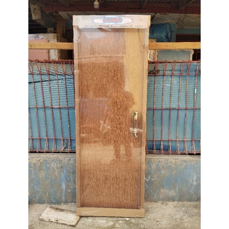 Jual PINTU KAMAR MANDI NEW PVC Garis Putih 70x195 cm MINIMALIS BAHAN ...