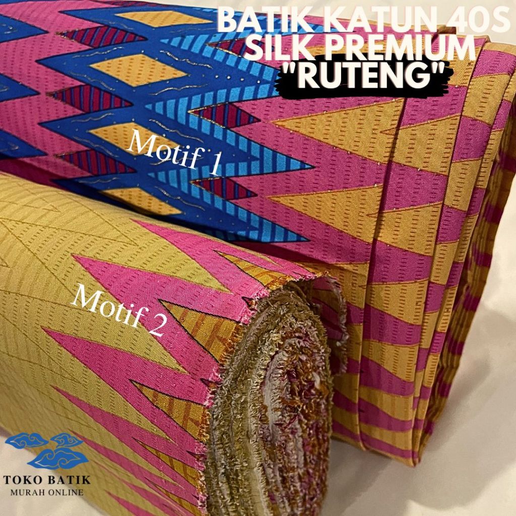 Jual Kain Batik Katun SUTRA 40's Premium Foil SUPER LEMBUT Kode MOTIF ...