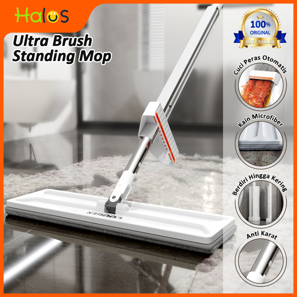 Jual HALUS Alat Pel Praktis Mop Cuci Peras Otomatis Multifungsi Dapat ...