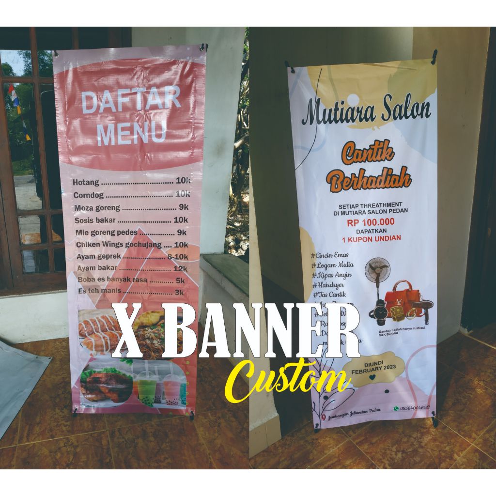 Jual STANDING BANNER X BANNER BERDIRI LENGKAP DENGAN PENYANGGA ROLL ...