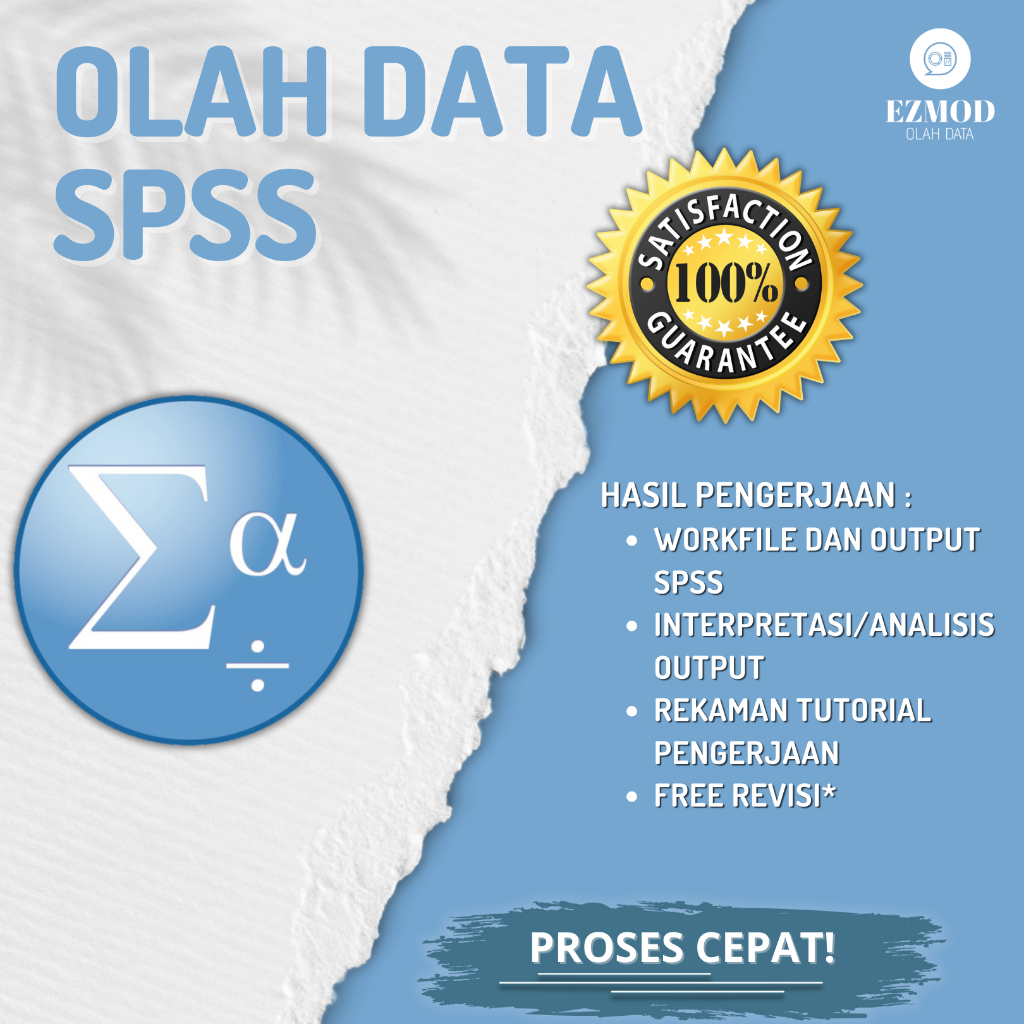Jual OLAH DATA SPSS/PENGUJIAN DATA STATISTIK CEPAT/OLAH DATA CEPAT ...